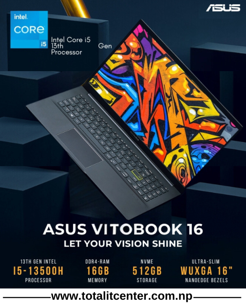 ASUS Vivobook 16 Price in Nepal | Total it center - Total It Center