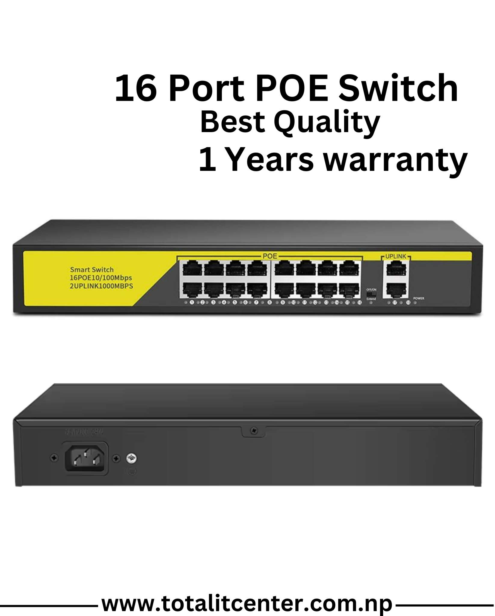 16+2 port full Giga PoE Switch - Total It Center